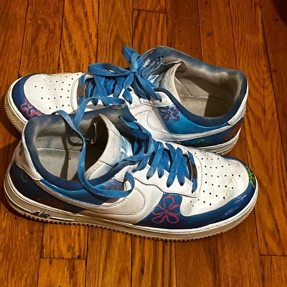 Nike | Shoes | Custom Made Spongebob Air Forces | Poshmark